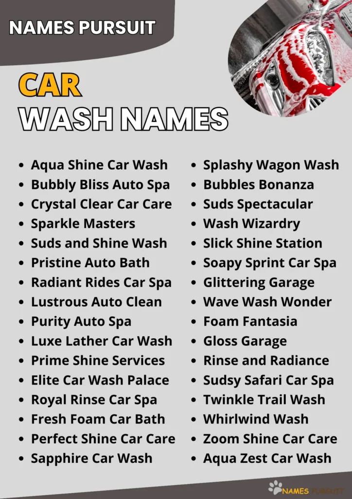 Car Wash Names 500 Unique Business Ideas Car Wash Names 500 Unique Business Ideas